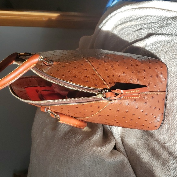 Dooney & Bourke | Bags | Dooney And Bourke Ostrich Domed Zip Satchel ...